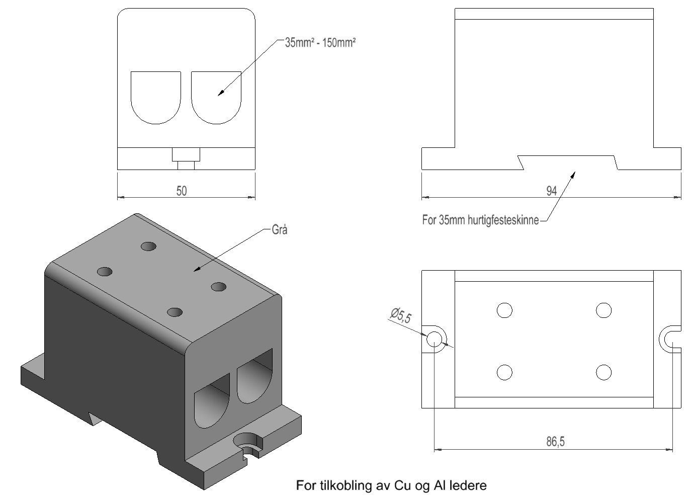Connection clamp DTK2-150 – EL-TJENESTE AS | STEINKJER